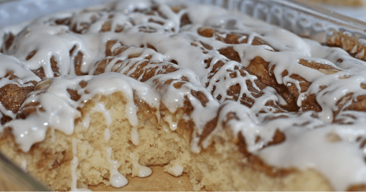 Cinnamon Roll Cake with Cream Cheese Frosting