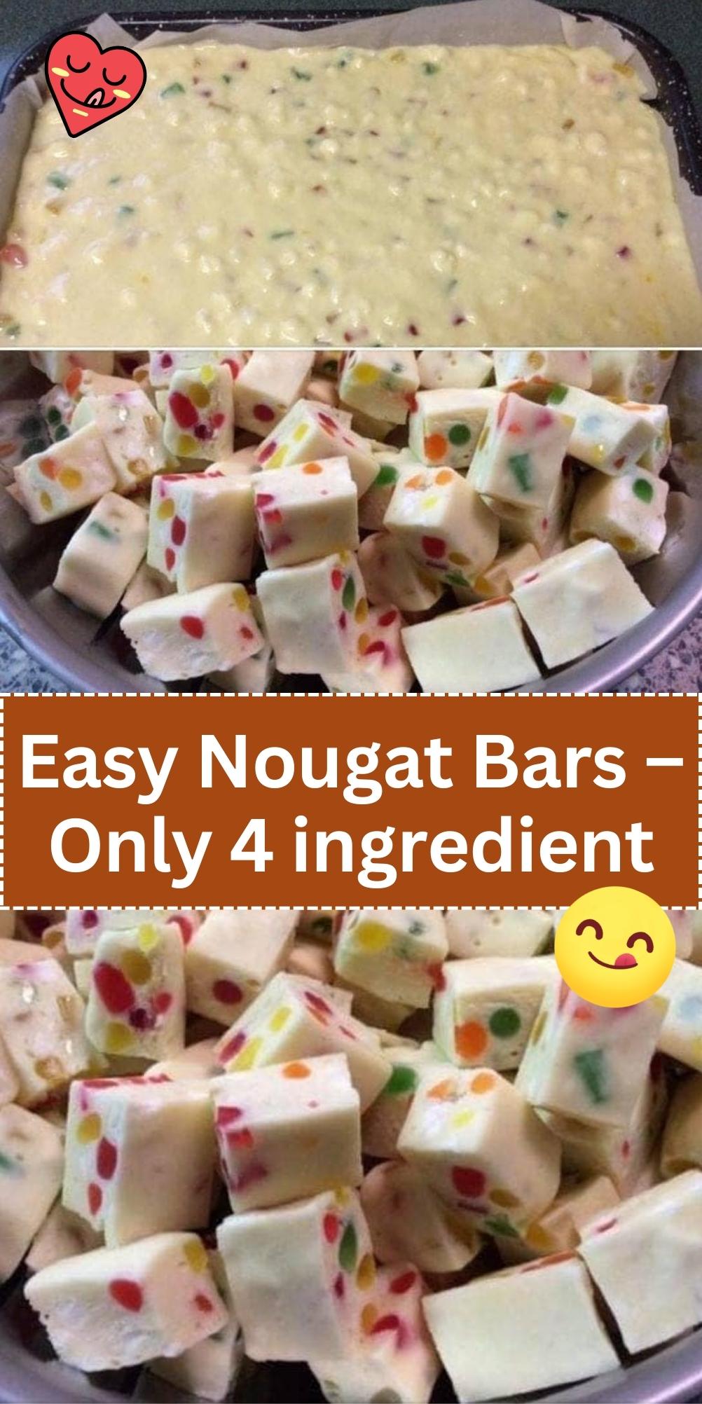 Easy Nougat Bars - Only 4 ingredient