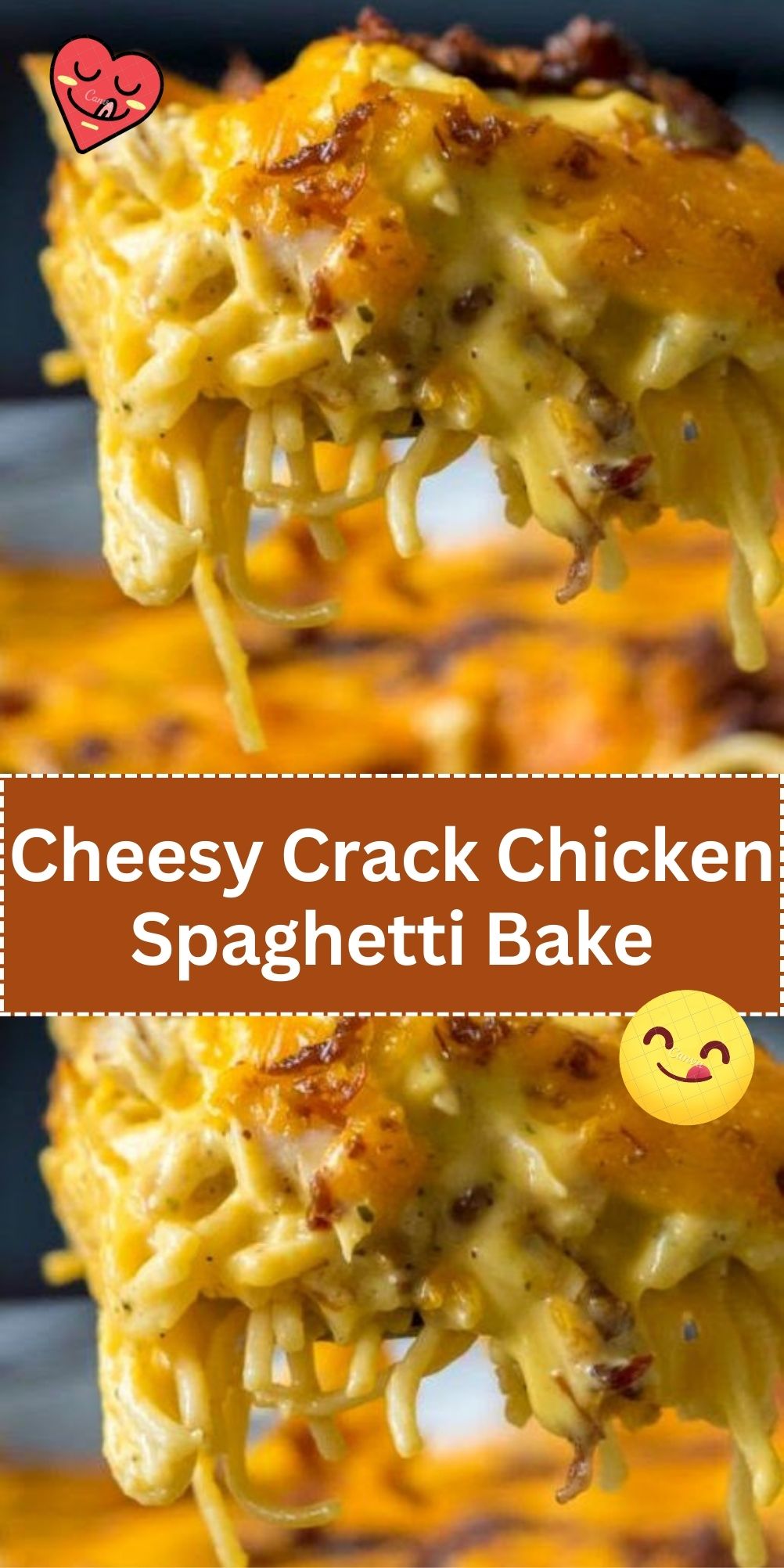 Cheesy Crack Chicken Spaghetti Bake