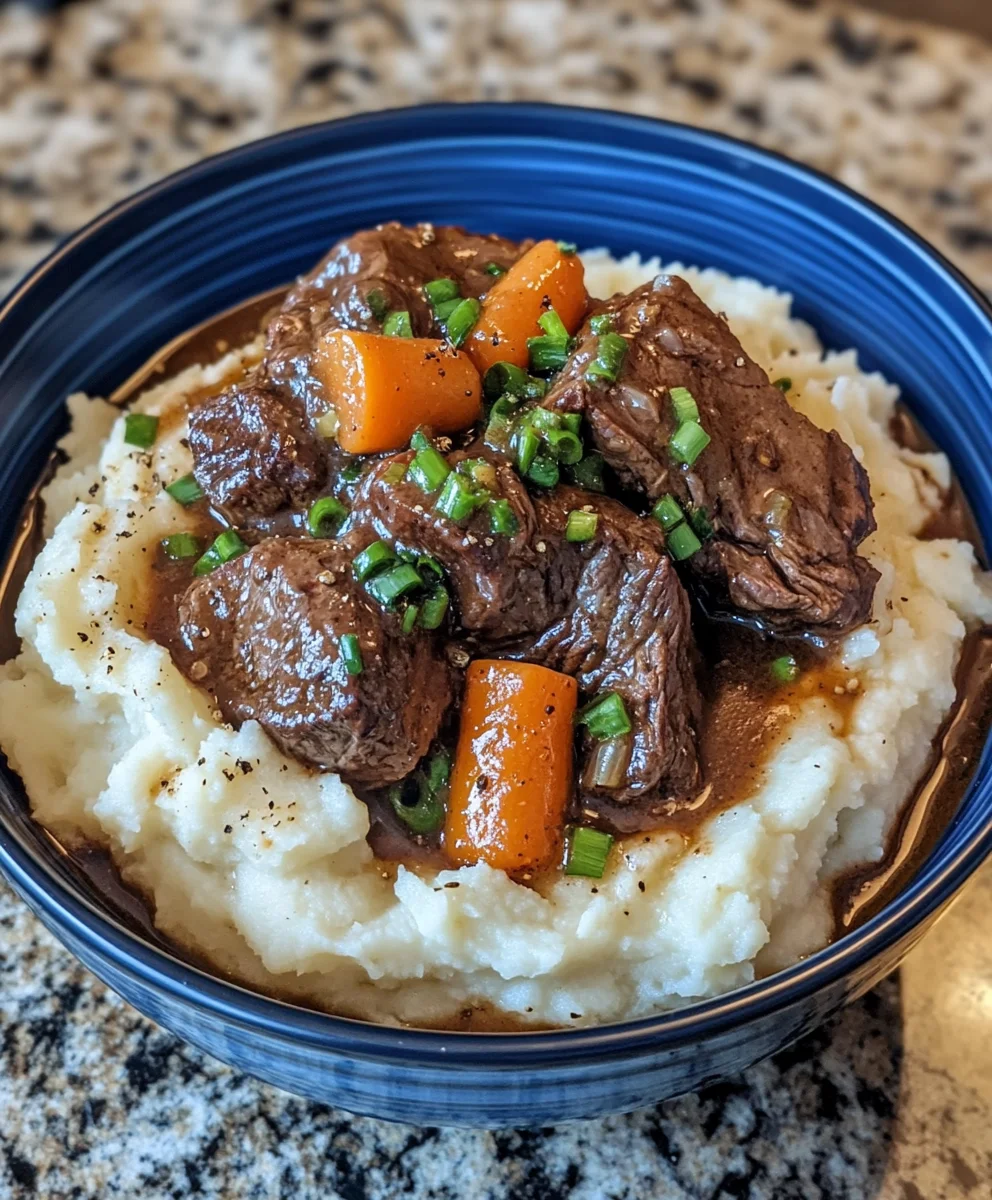 Pot Roast over Mashed Potatoes