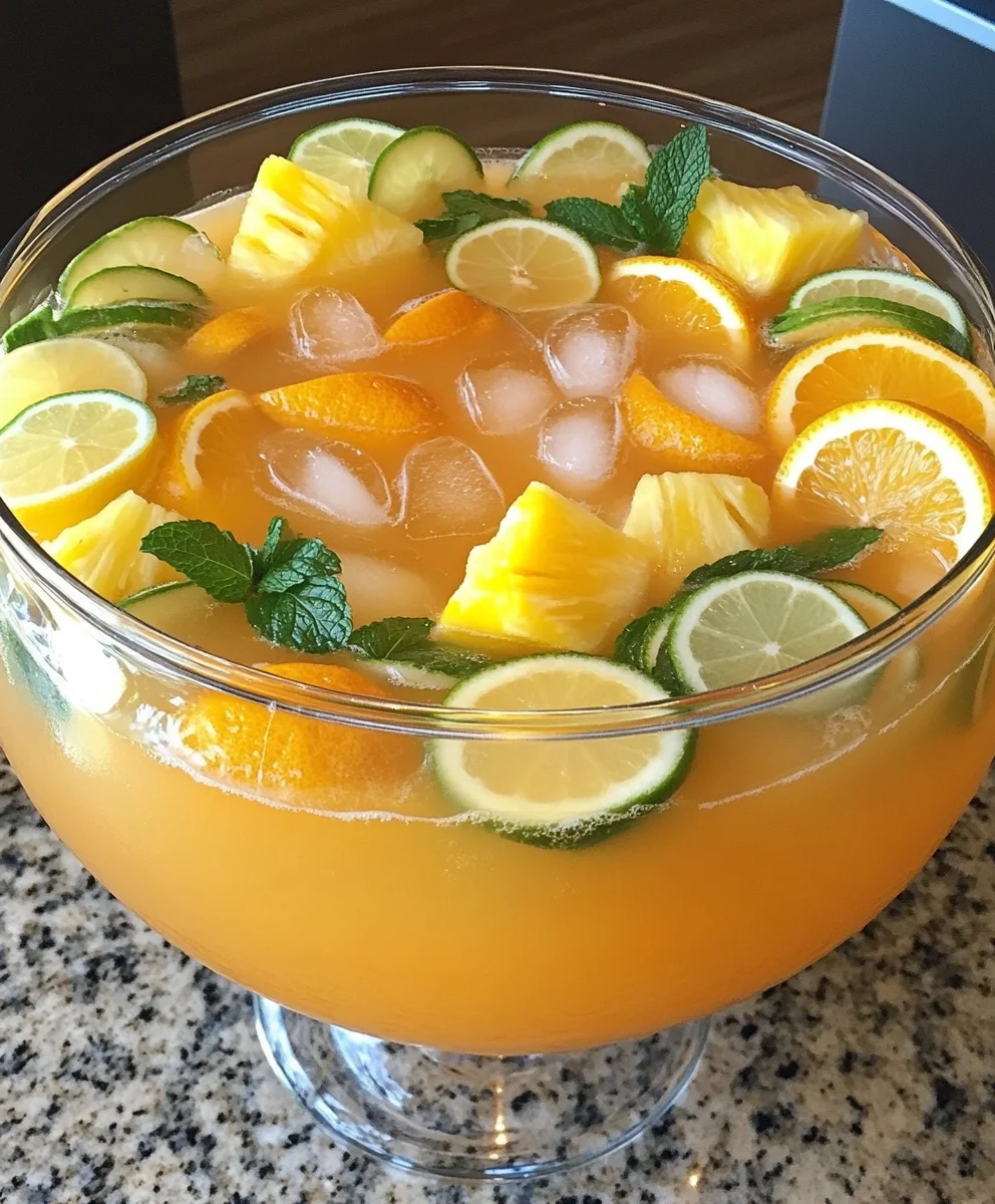 Tropical Pineapple Lemonade Punch